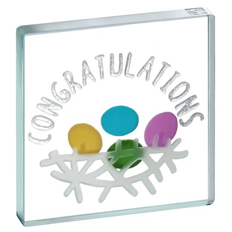 Engraved Congratulations Gift | Glass Tokens | Spaceform