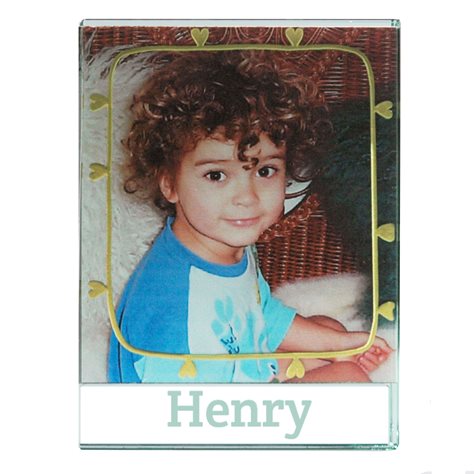 Personalised Small Hearts | Glass Photo Frames | Spaceform