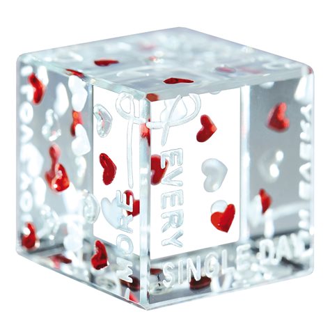 Love Token Cube by Spaceform, Every Single Day I Love You More