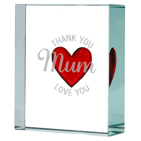 Mother's Day Gifts | Glass Mum Thank You Love You | Spaceform