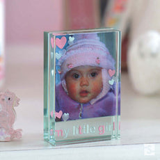 "My Little Girl" Engraved Glass Photo Frame by Spaceform
