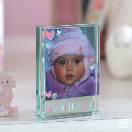 "My Little Girl" Engraved Glass Photo Frame by Spaceform