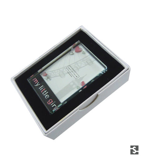 "My Little Girl" Engraved Glass Photo Frame by Spaceform