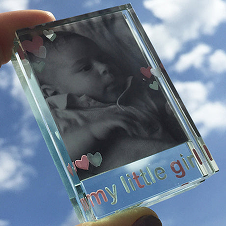 "My Little Girl" Engraved Glass Photo Frame by Spaceform