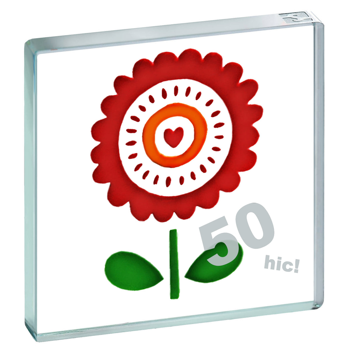 Personalised Miniature Token Birthday Numbers Bursting with Love Flowe ...