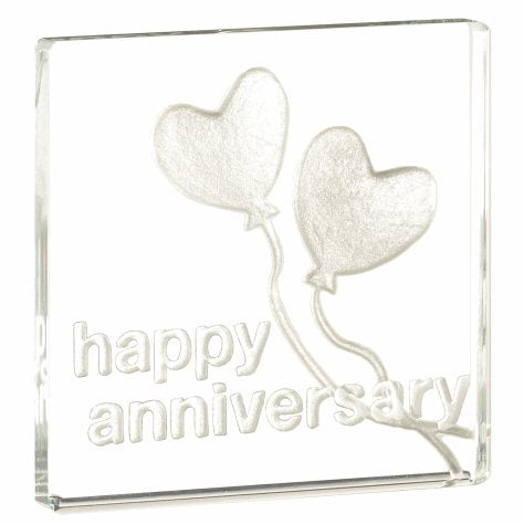 25th Silver Wedding Anniversary | Glass Gift Token By Spaceform