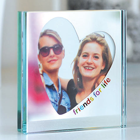 Friendship heart photo frame "Friends For Life" by Spaceform