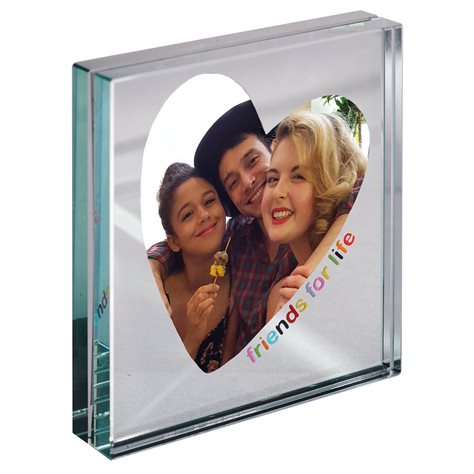 Friendship heart photo frame "Friends For Life" by Spaceform