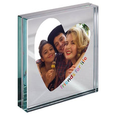 Friendship heart photo frame "Friends For Life" by Spaceform
