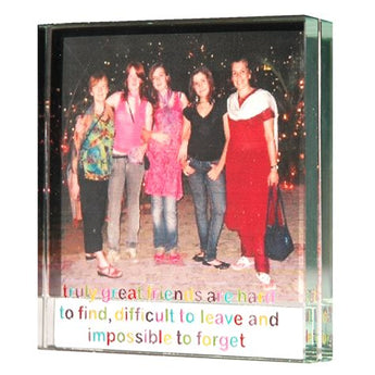 Friendship Gift Idea | Glass Photo Frame Truly Great Friends | Spaceform