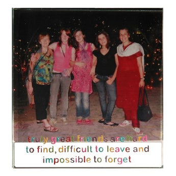 Friendship Gift Idea | Glass Photo Frame Truly Great Friends | Spaceform