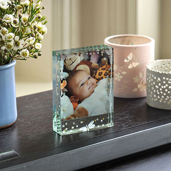 Glass Photo Frame with Dragonflies and Stars by Spaceform
