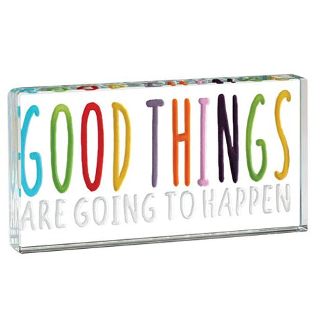 Engraved Motivational Glass Token, gift ideas by Spaceform